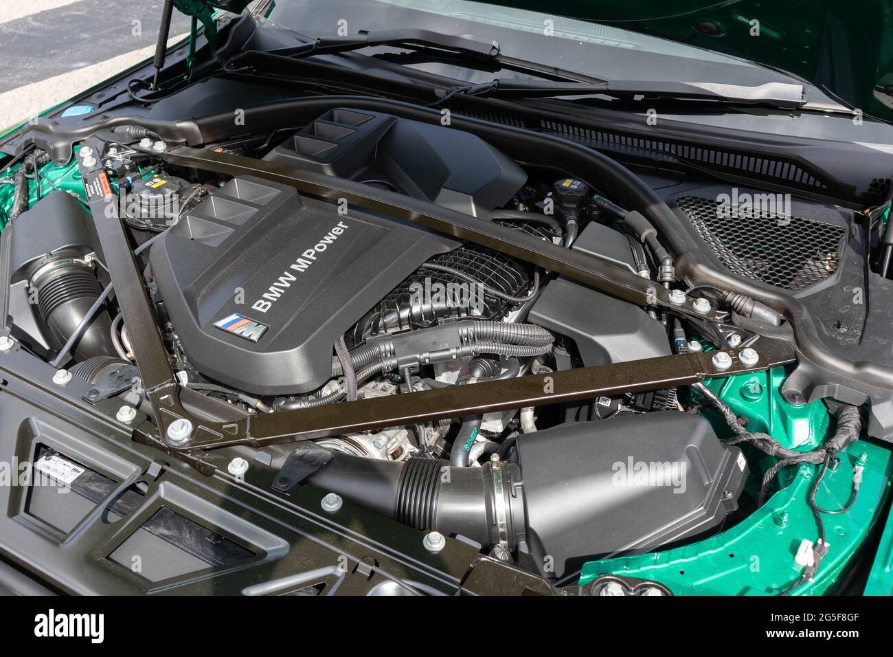 Hong Kong, China June 15, 2021 : BMW M3 Competition Engine June 15 2021 ...