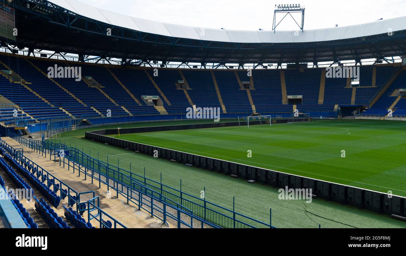 KHARKIV, UKRAINE - MAY 27, 2021: The football stadium OSK Metallist ...