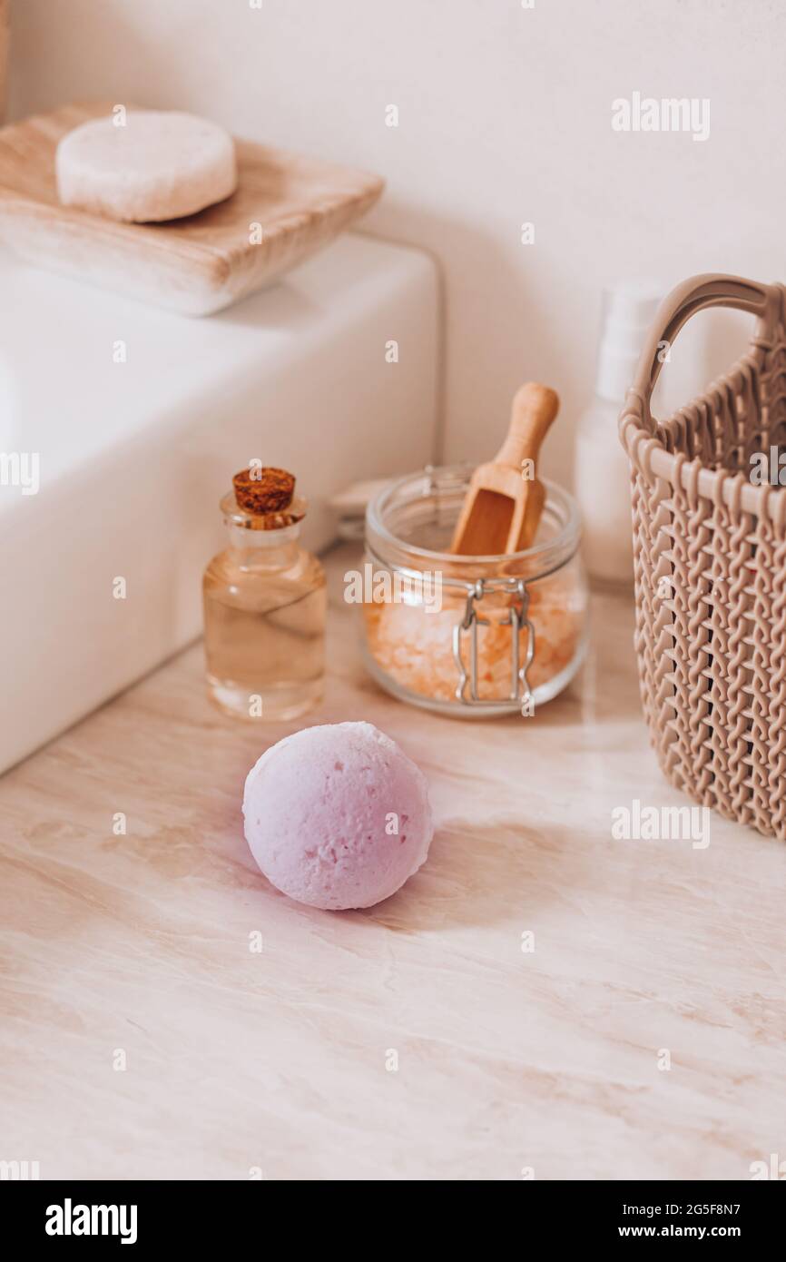 The fragrant soap handmade in the bathroom Stock Photo - Alamy