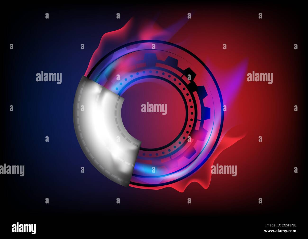 Burning fire circle on Stock Vector Images - Alamy