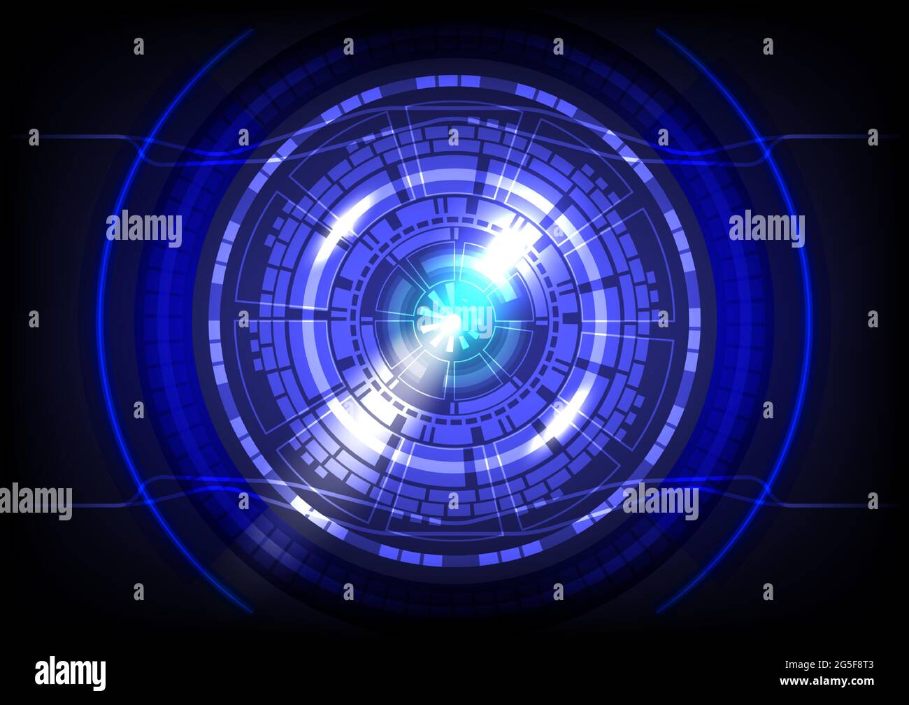 Blue light neon. Abstract hi-tech background. Futuristic interface ...