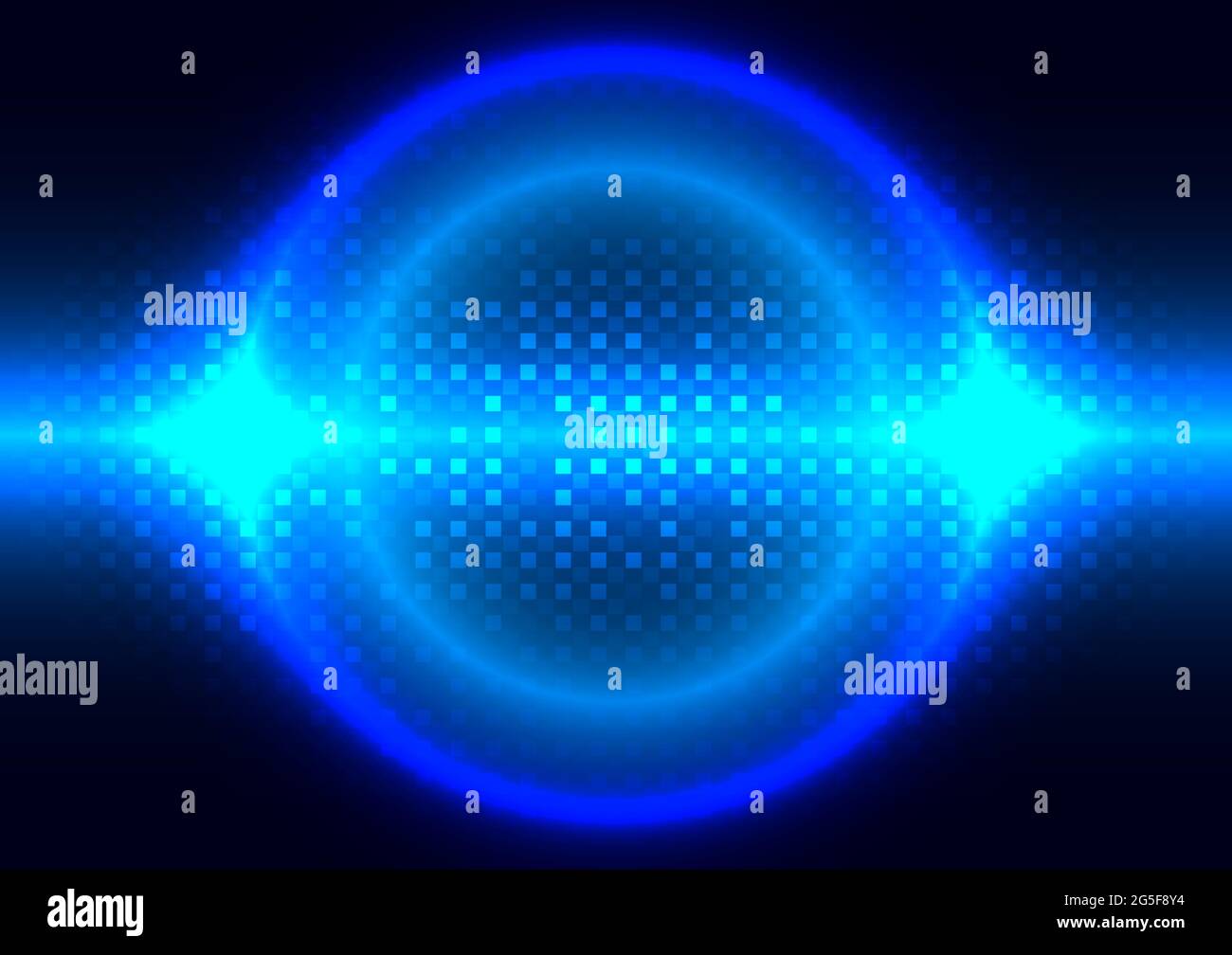 Futuristic pixel background. Technology circle and square pattern ...