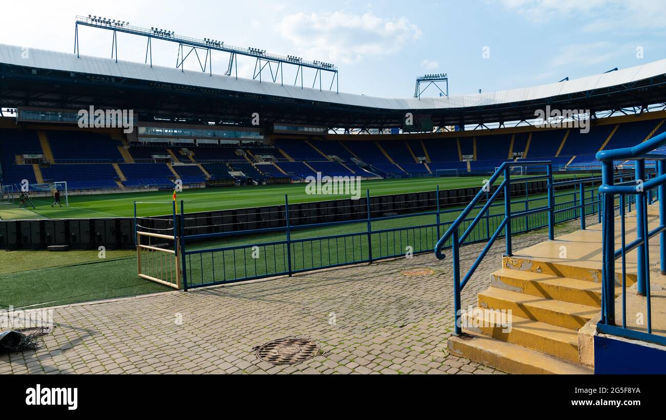 KHARKIV, UKRAINE - MAY 27, 2021: The football stadium OSK Metallist ...