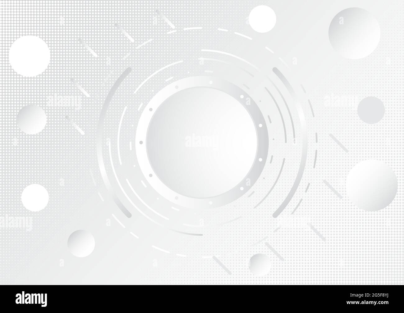 White HUD circle. Abstract futuristic background Stock Vector Image ...