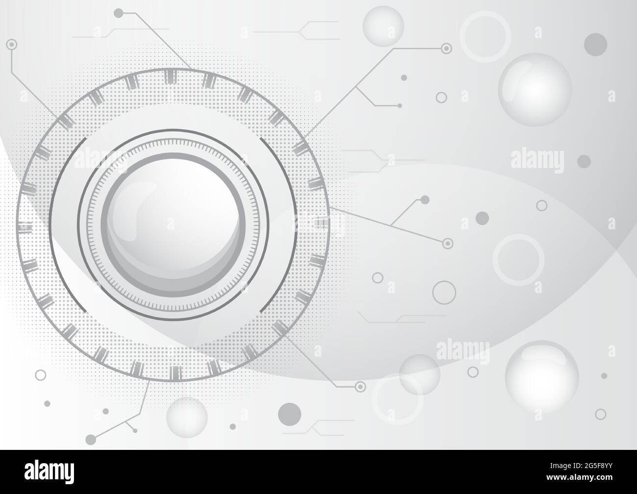 White circle. Abstract futuristic technology background Stock Vector ...