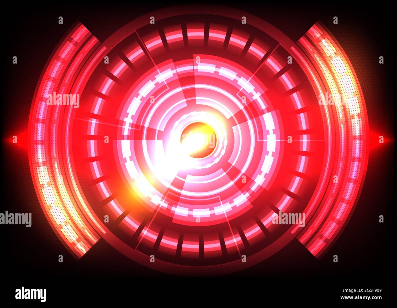 Red light. Abstract hi-tech background. Futuristic interface. Virtual ...