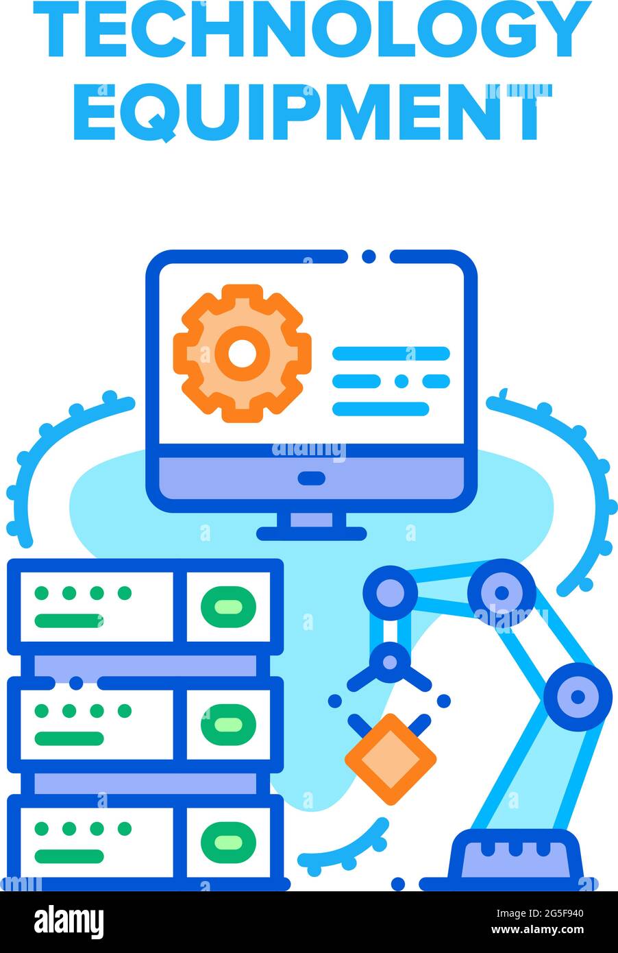 Technology Digital Equipment Vector Concept Color Stock Vector Image ...