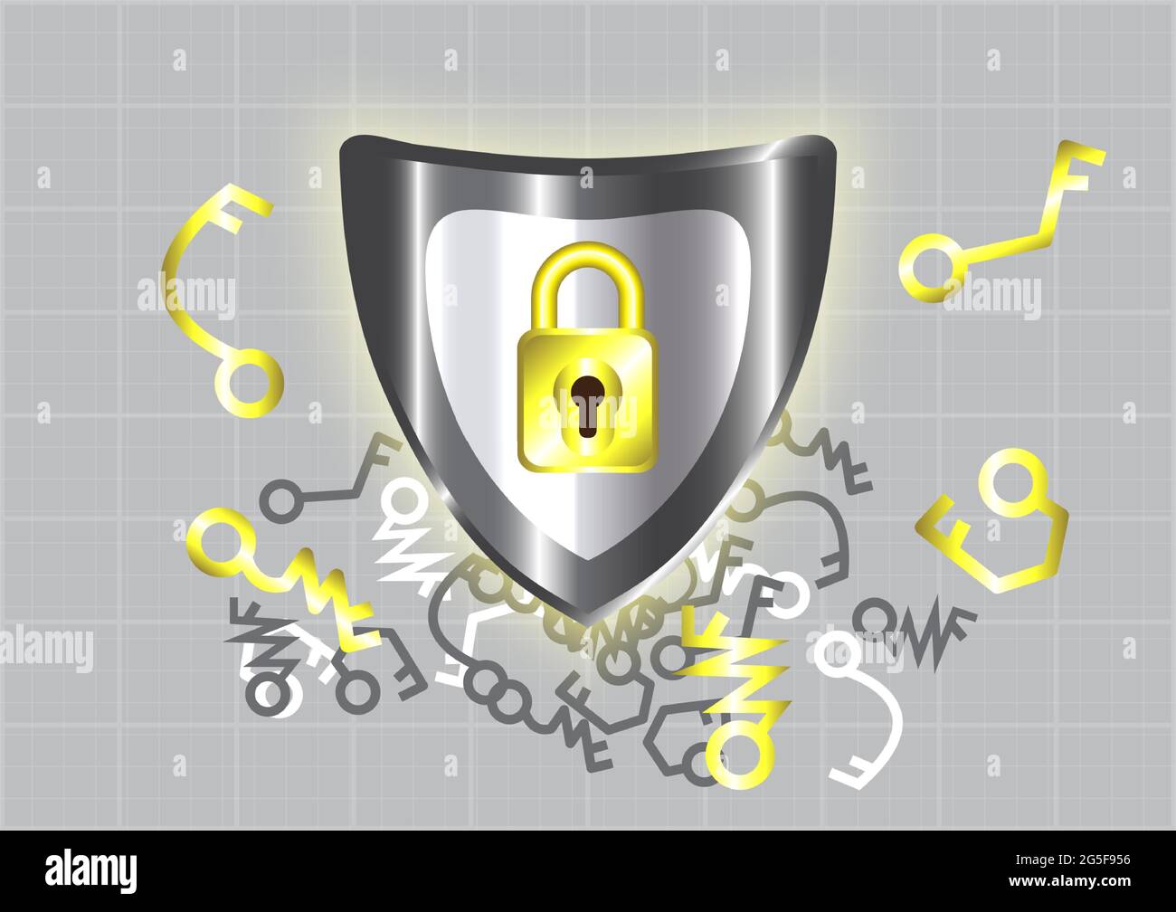 Protect and scurity of safe mechanism concept. Abstract background ...