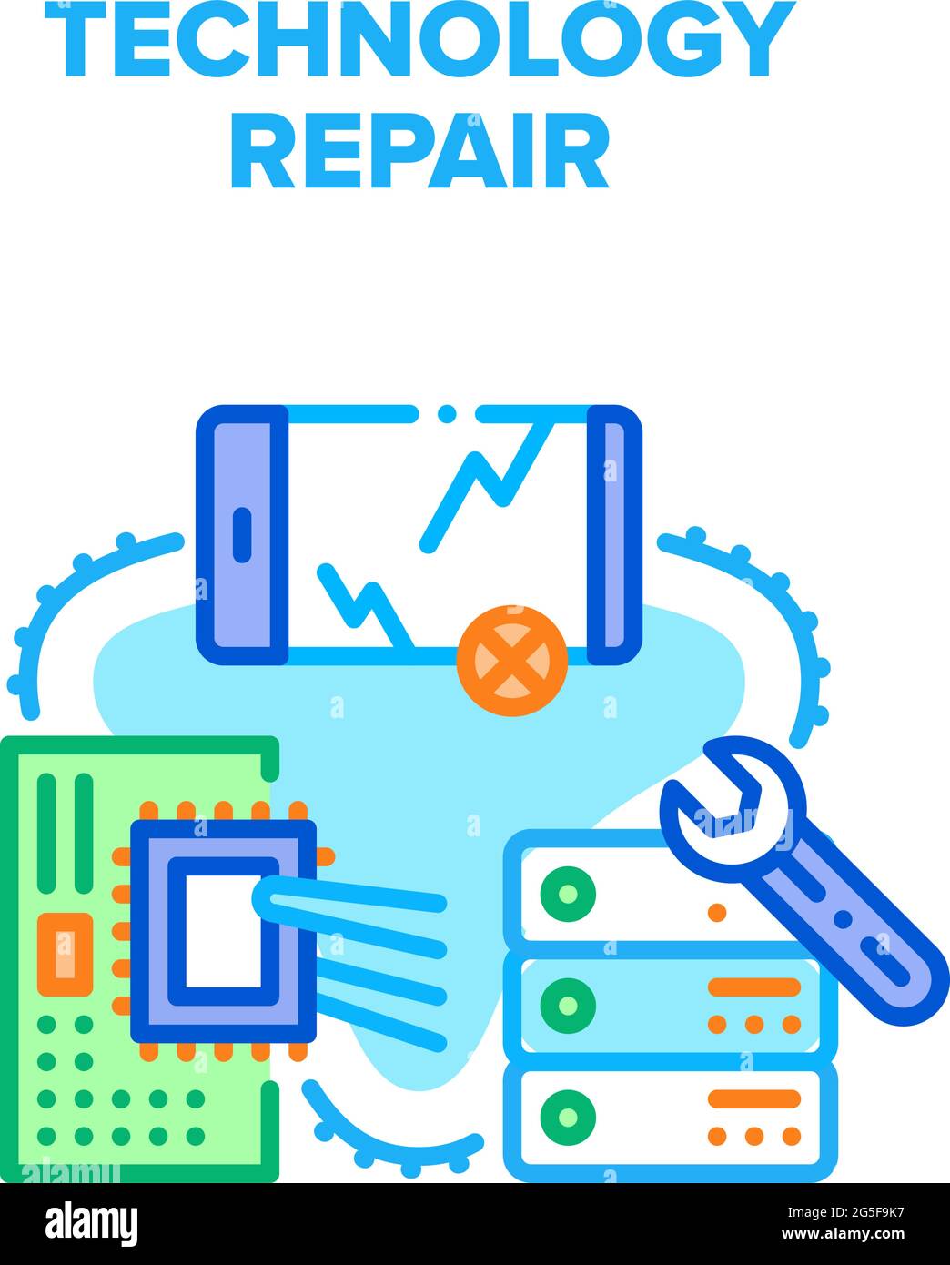 Technology Repair Service Vector Concept Color Stock Vector Image & Art ...