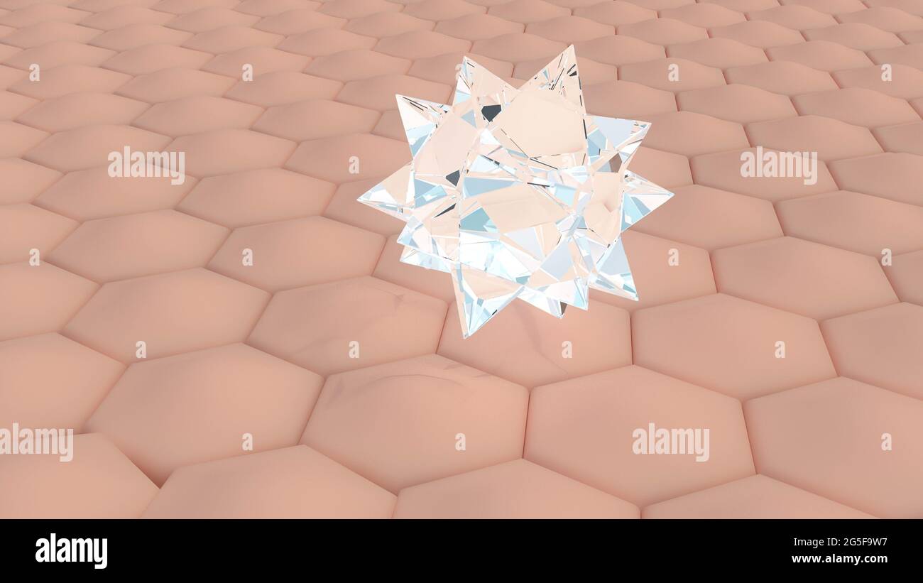 Skin cell .care cream Health problem Fresh Animation serum through the ...