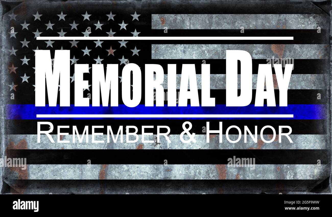 plane Thin Blue Line. Black Flag of USA with Police Blue Line and the ...