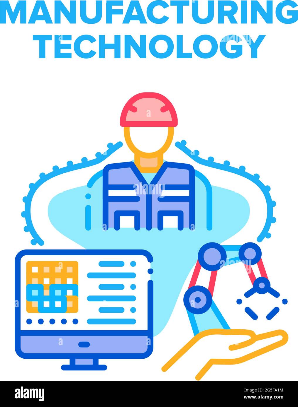 Manufacturing Technology Vector Concept Color Stock Vector Image & Art ...