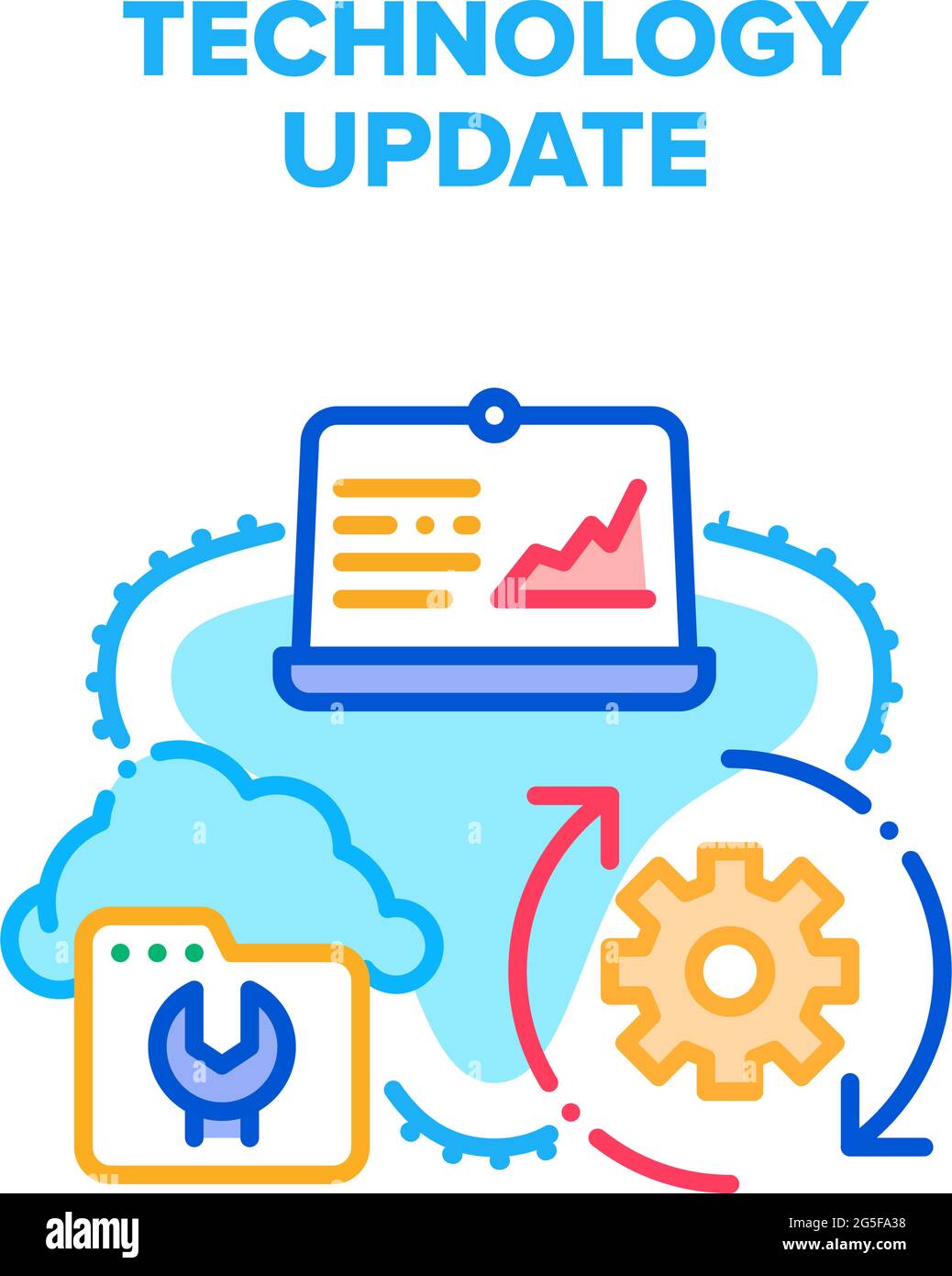 Technology System Update Vector Concept Color Stock Vector Image & Art ...