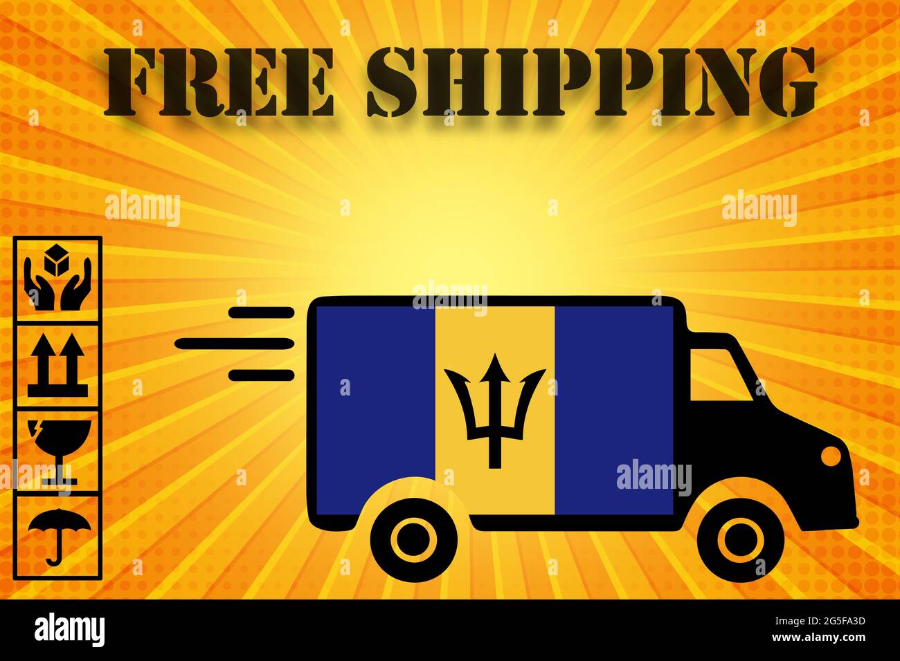 Barbados shipping map hi-res stock photography and images - Alamy