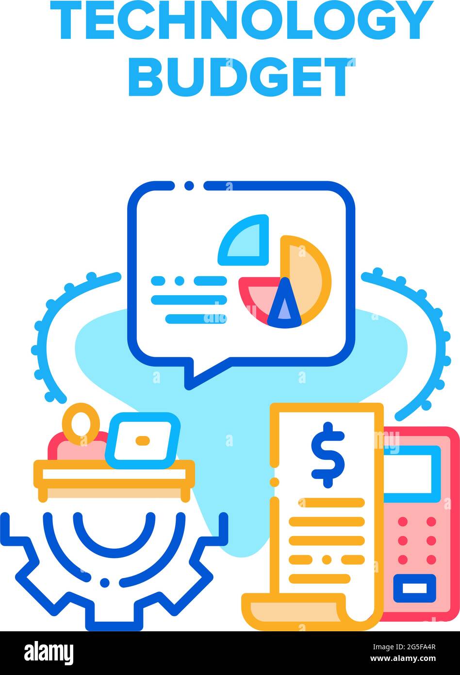 Technology Financial Budget Vector Concept Color Stock Vector Image ...