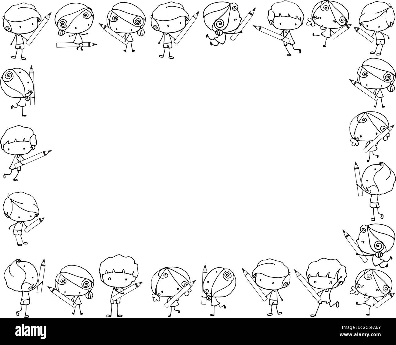 kids border background frame card Stock Photo - Alamy