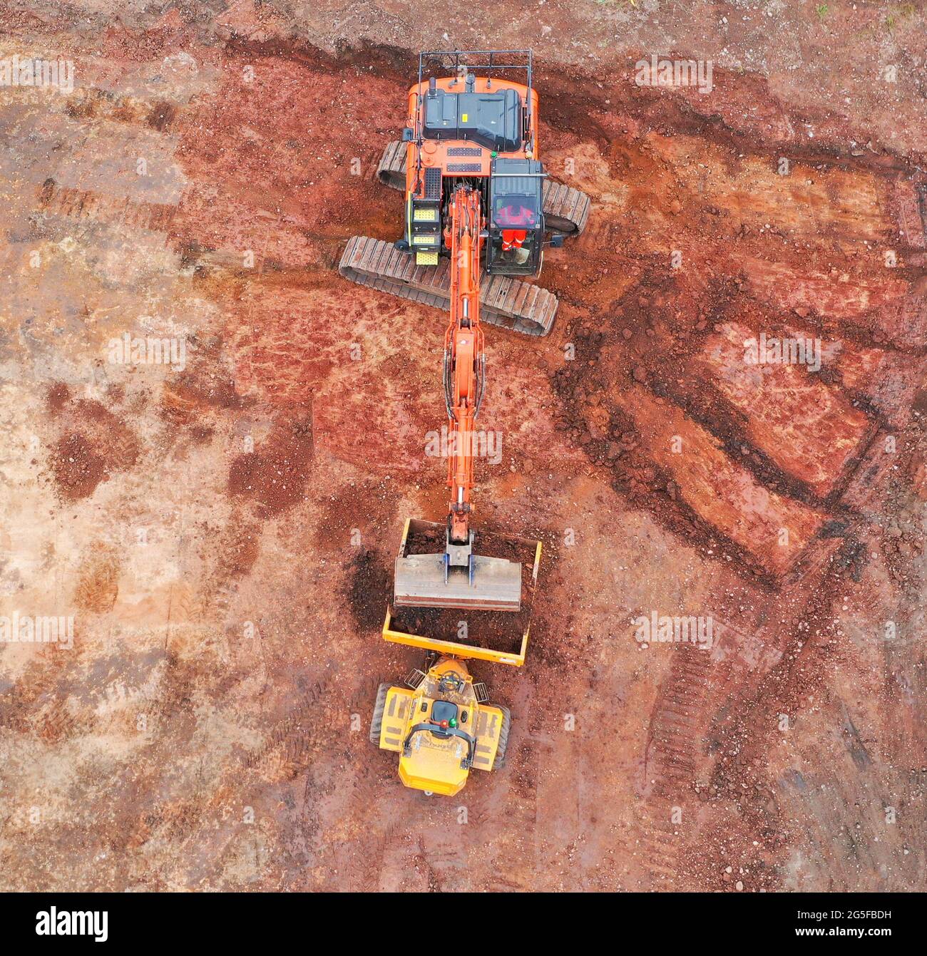 Diggers on a building site hi-res stock photography and images - Alamy