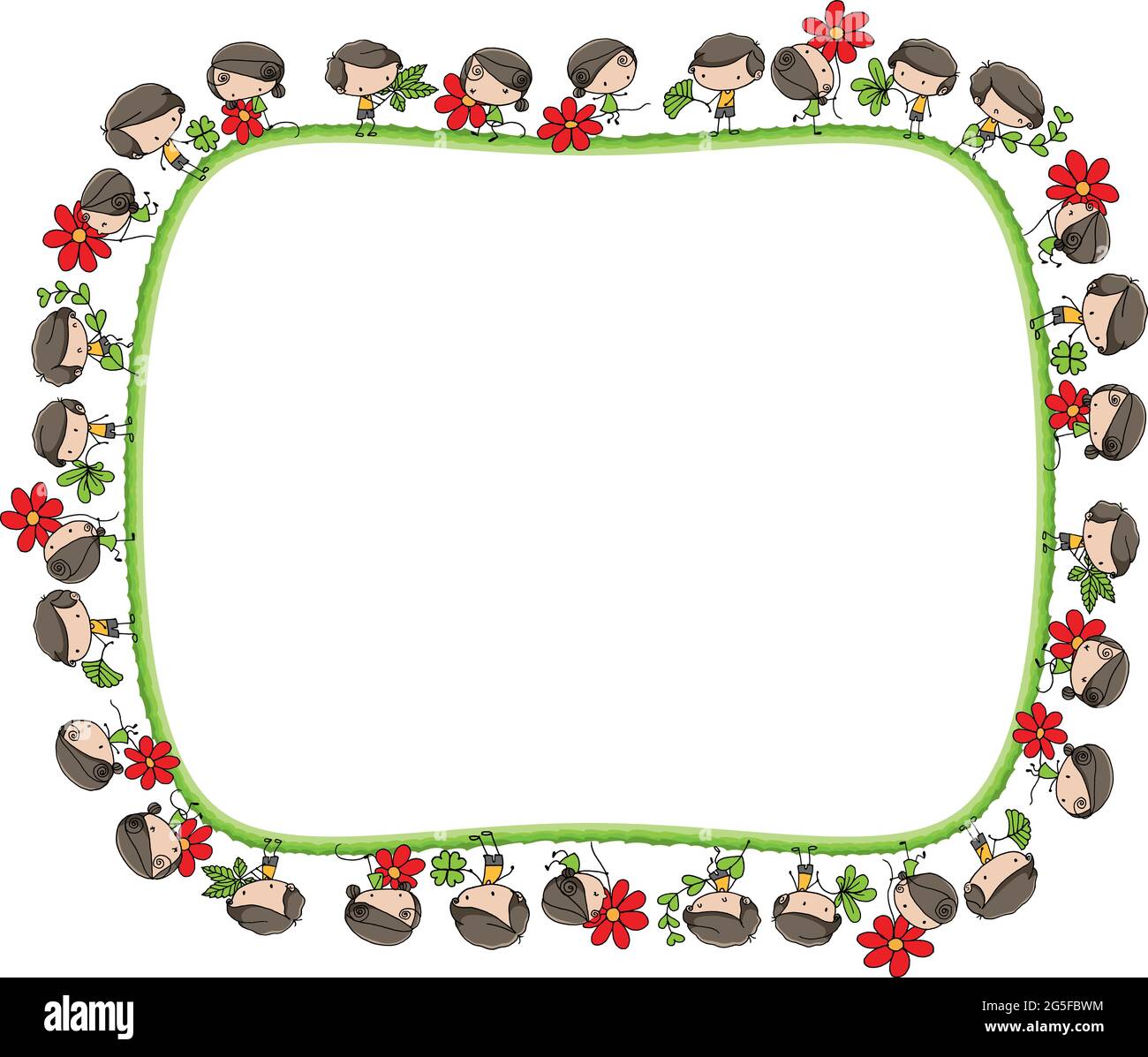 kids border background frame card Stock Photo - Alamy