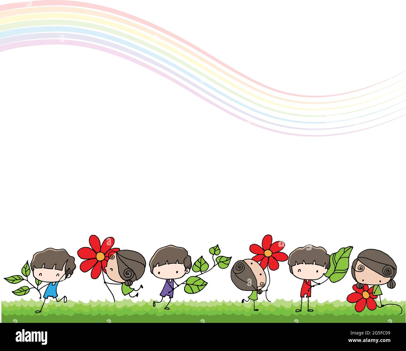 kids border background frame card Stock Photo - Alamy