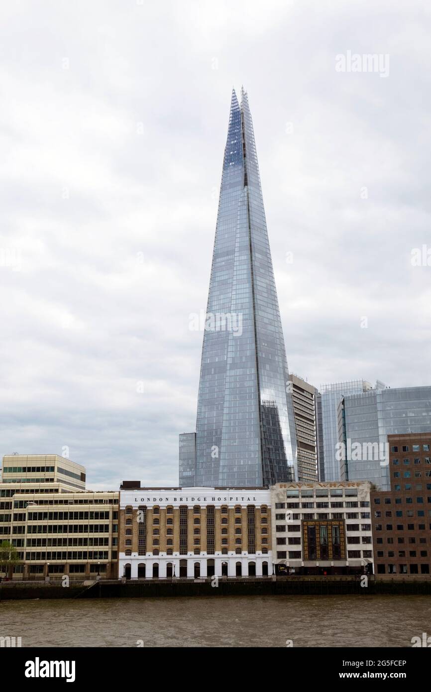 View of London Bridge Hospital & St Olaf House building facade with ...