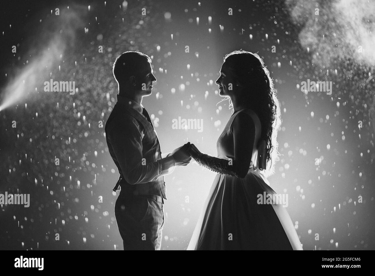Happy married couple at their wedding Stock Photo - Alamy