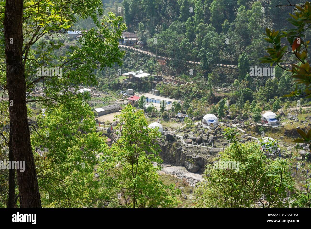 Ariel view farm river hi-res stock photography and images - Alamy