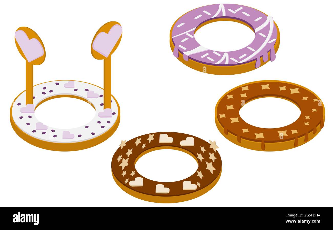 Chocolate donut colorful Stock Vector Images - Alamy