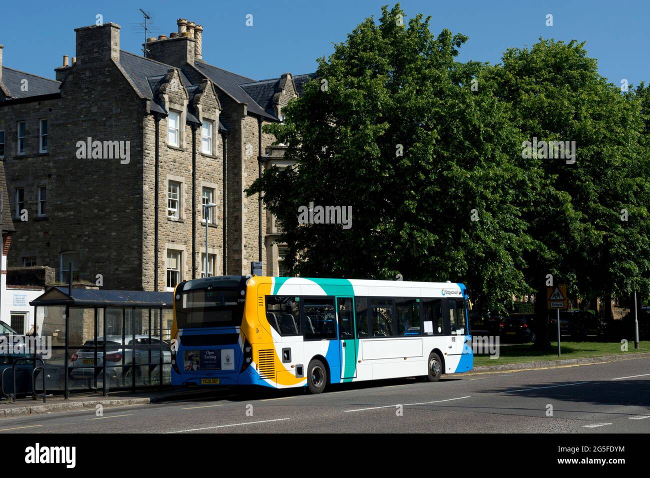 A Stagecoach bus service in Brackley town centre, Northamptonshire ...