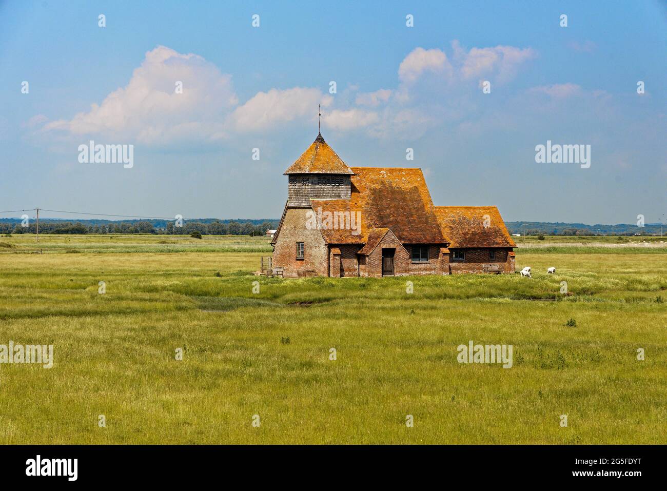 Iconic Church on the Marsh at Fairfield, Kent Stock Photo - Alamy