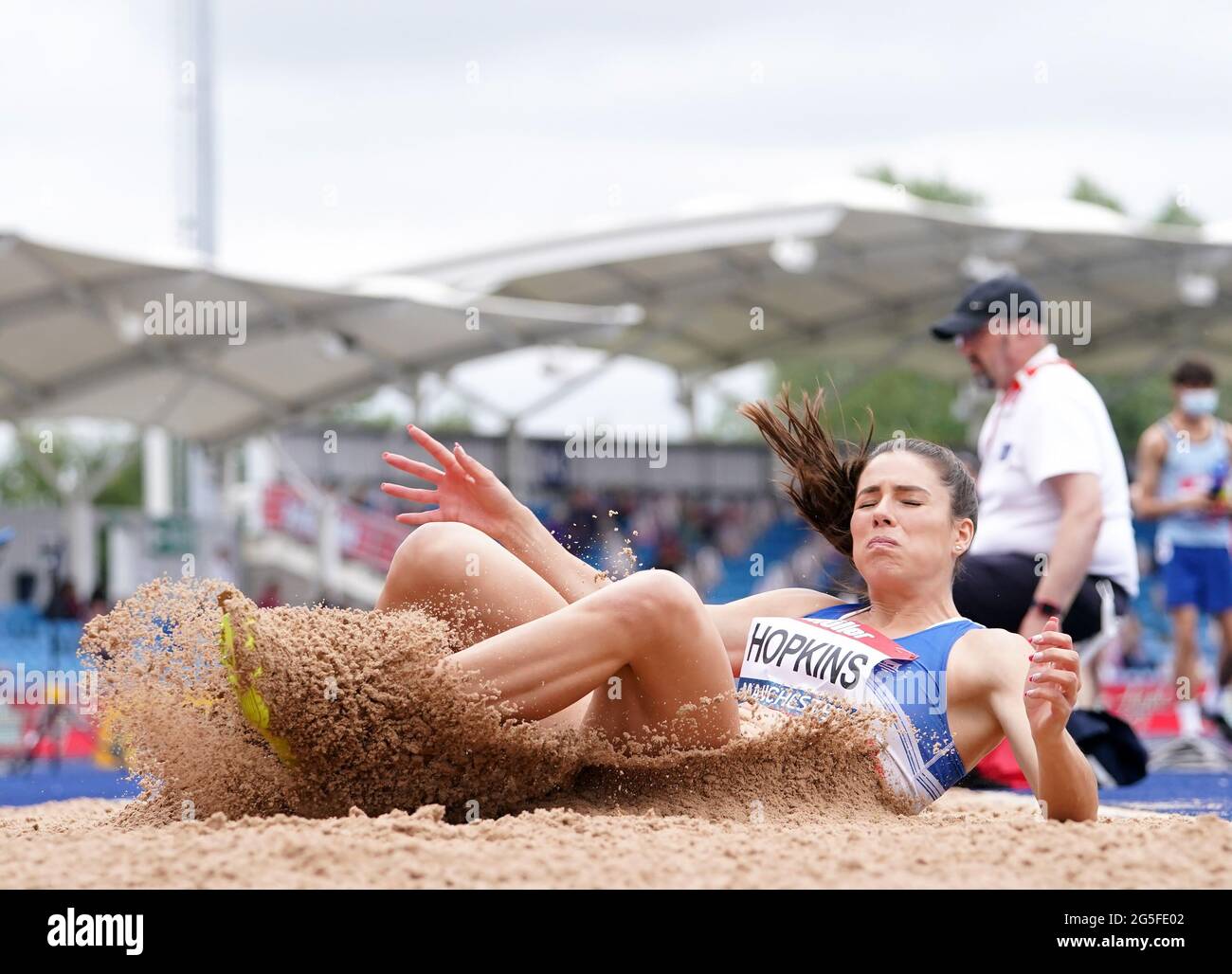 Great Britain's Alice Hopkins in the women's long jump during day three ...