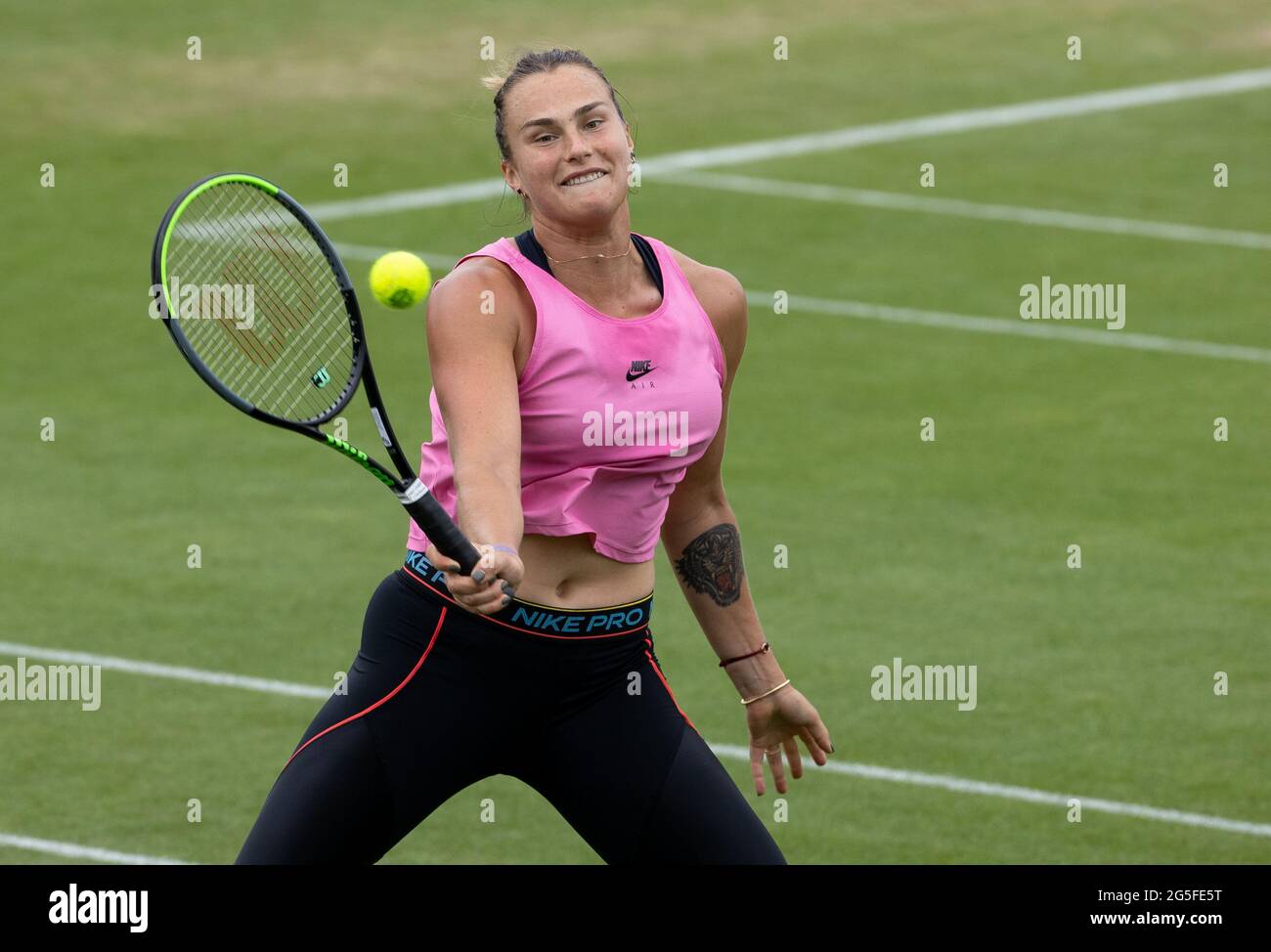 Arnya Sabalenka (BLR) on the Aorangi Practice Courts at The All England ...