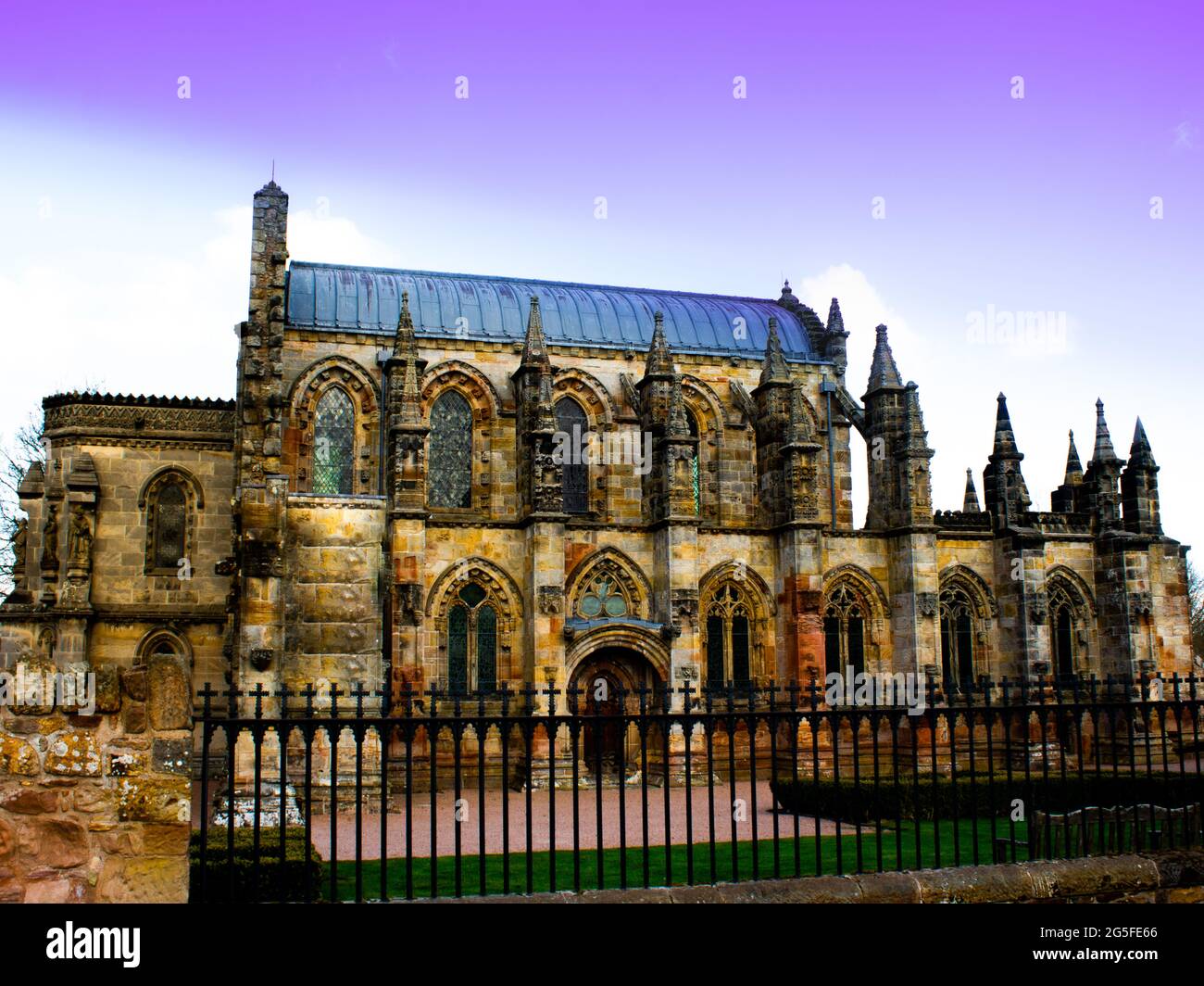 Historic Rosslyn Chapel in Midlothian Scotland. Famouse for its ...