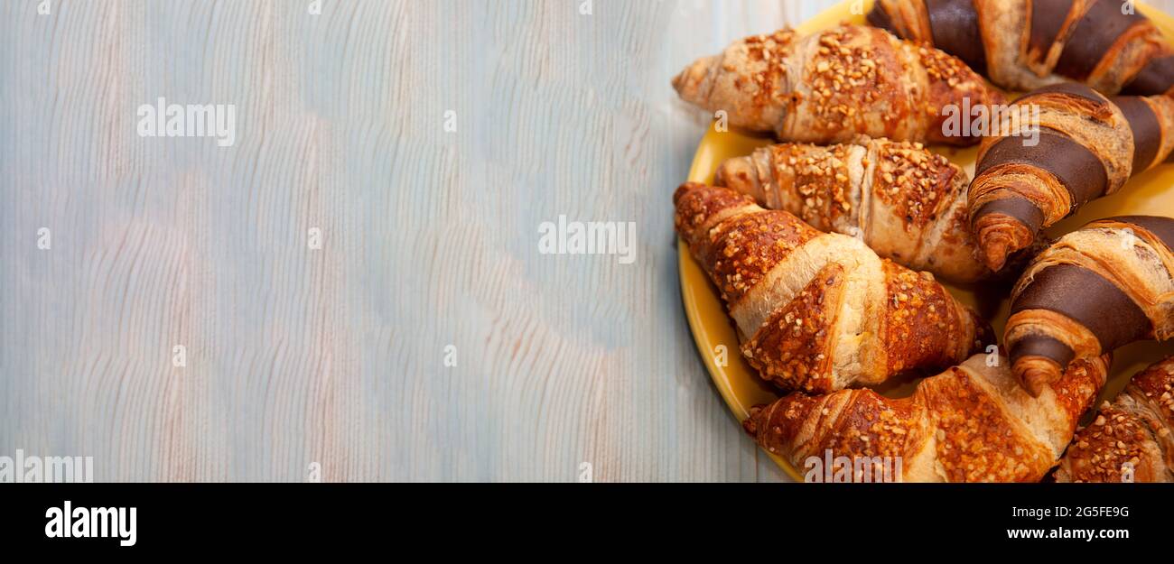 Croissant banner hi-res stock photography and images - Alamy