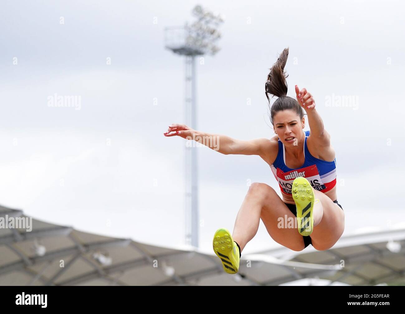Great Britain's Alice Hopkins in the women's long jump during day three ...