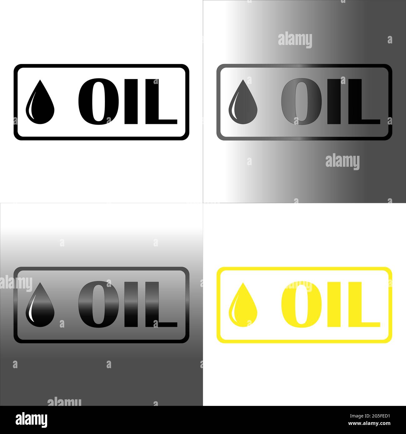 Chemical and oil industry. Set of vector logos lettering oil. Logo ...