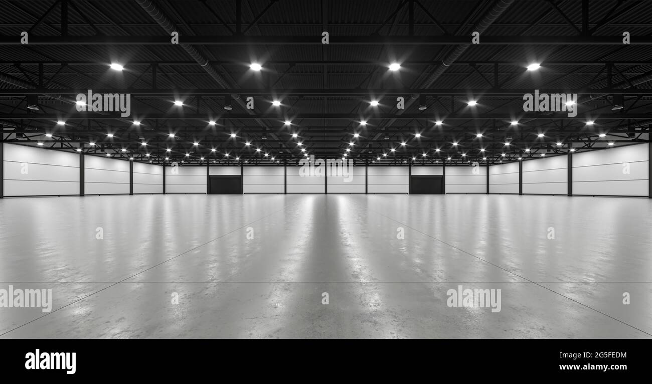 3D render of empty exhibition space. backdrop for exhibitions and ...
