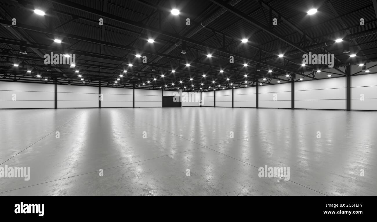 3D render of empty exhibition space. backdrop for exhibitions and ...