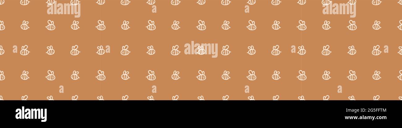 Seamless background bee gender neutral seamless border. Whimsical ...