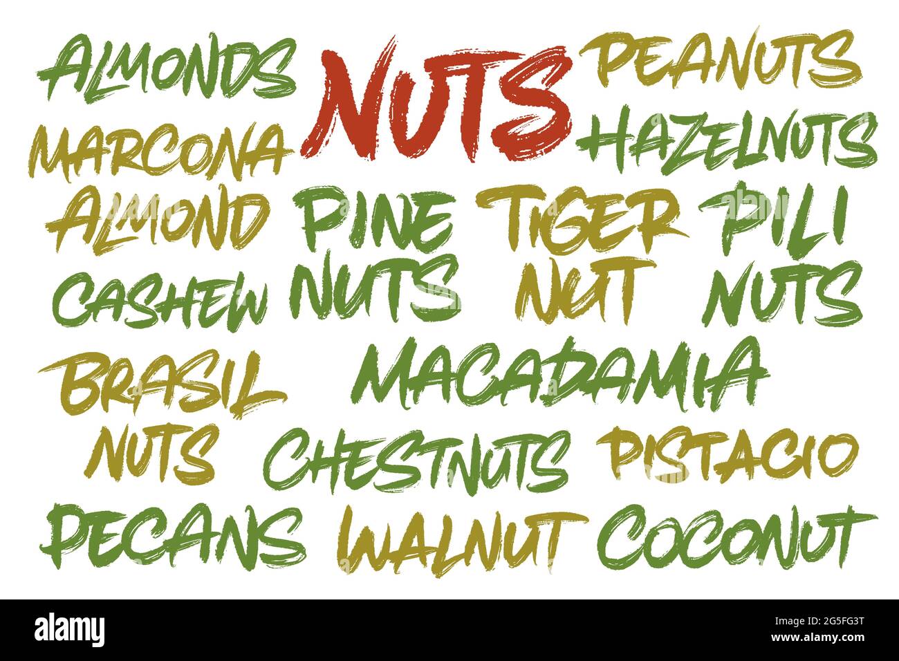 Nuts vector lettering Stock Vector Image & Art - Alamy
