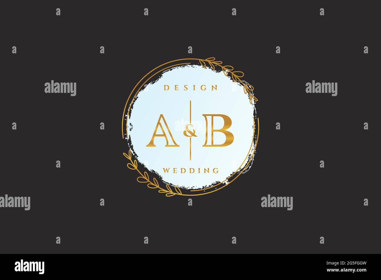 AB beauty monogram and elegant logo design handwriting logo of initial ...