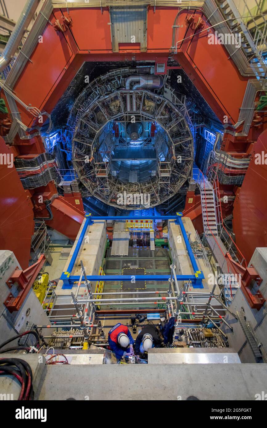 Maintenance and upgrades are being done on the ALICE detector on the ...