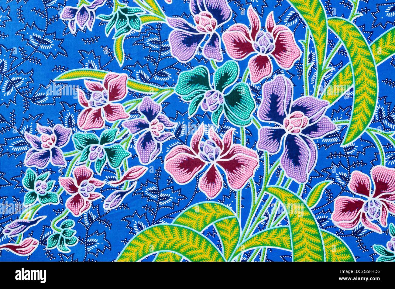 The beautiful of art Batik textile pattern that become traditional ...