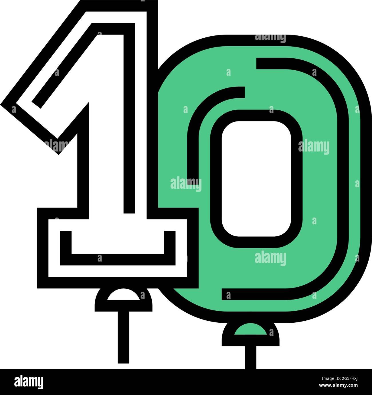 numbers balloon color icon vector illustration Stock Vector Image & Art ...