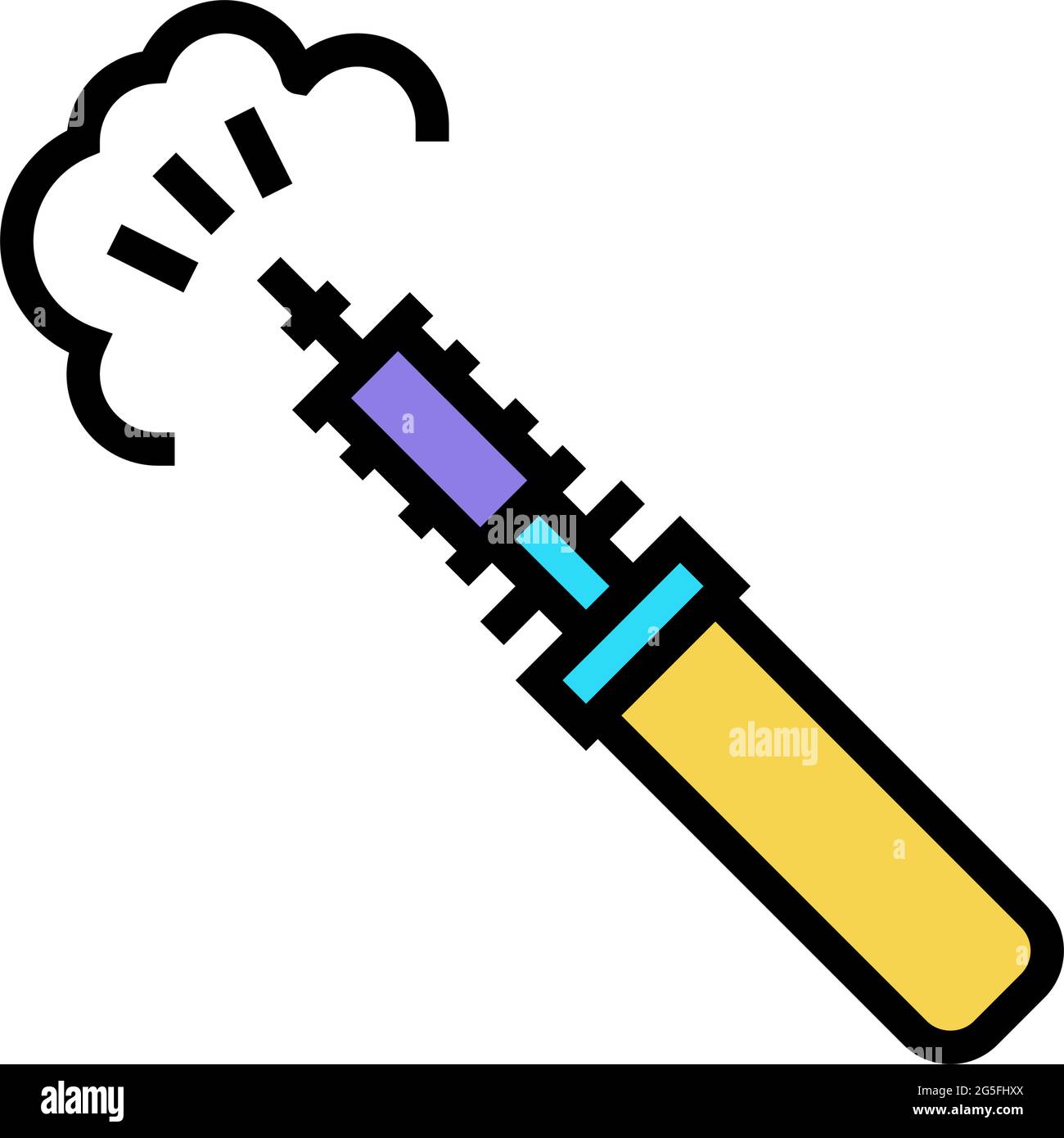 air pump for balloon color icon vector illustration Stock Vector Image ...