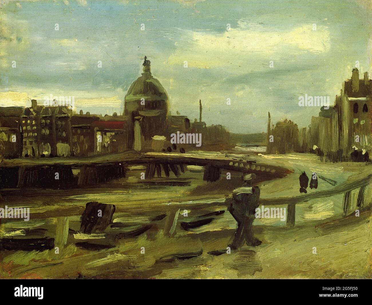 Vincent Van Gogh - View Singel Amsterdam 1885 Stock Photo - Alamy