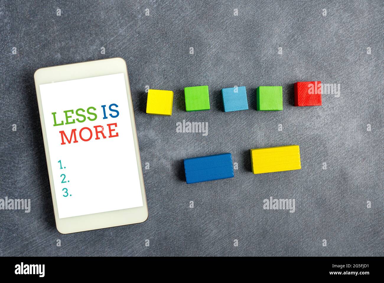 Sign displaying Less Is More. Business concept used to express a ...