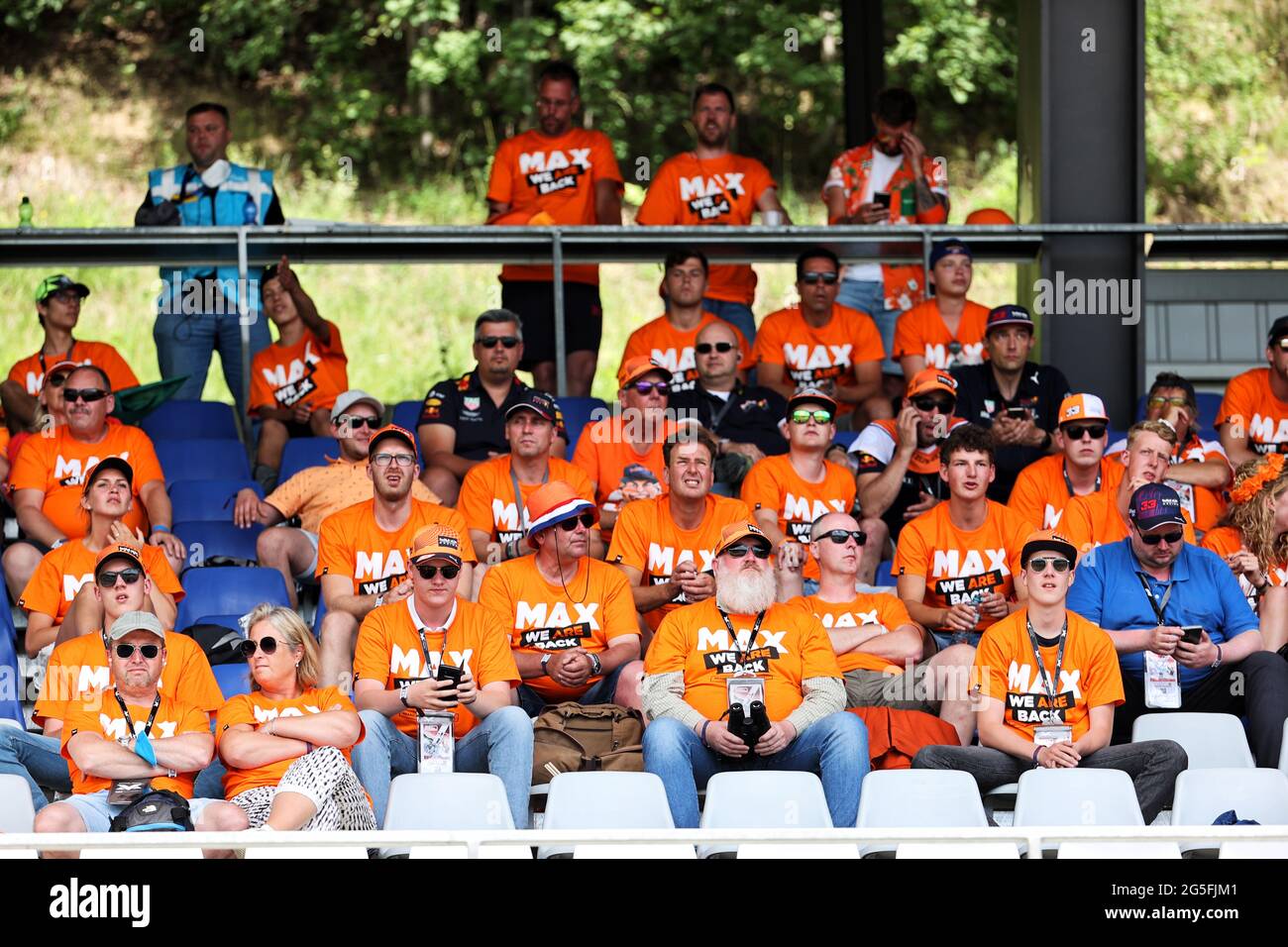 Red bull racing fans in grandstand hi-res stock photography and images ...