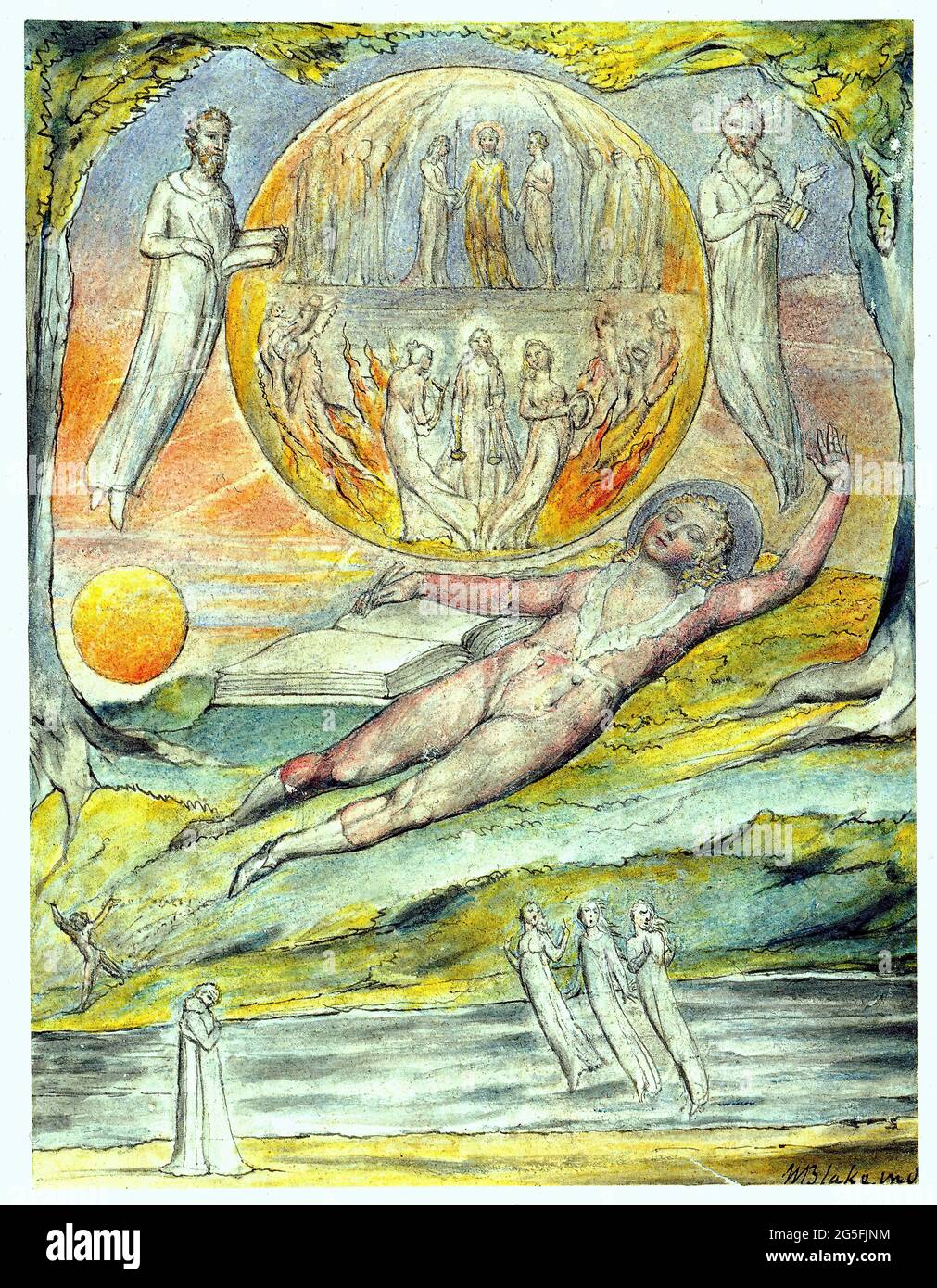 William Blake - Youthful Poet S Dream 1820 Stock Photo - Alamy
