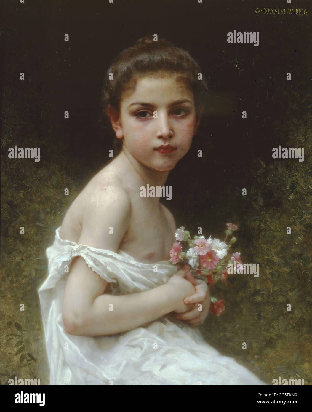 William-Adolphe Bouguereau (1825-1905) - Litlle Girl with Bouquet 1896 ...
