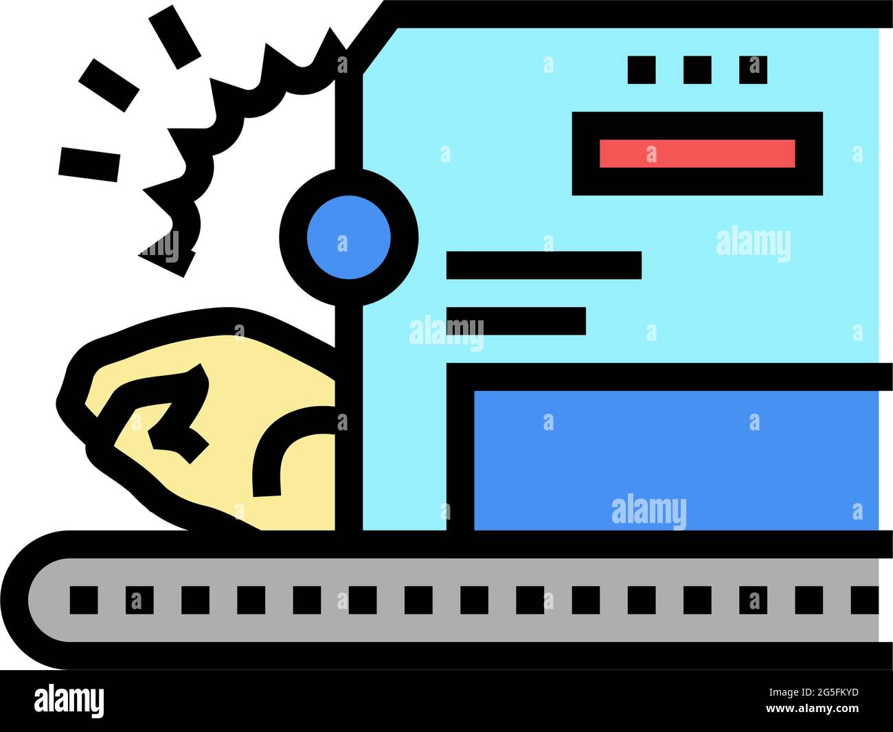 cutting chicken machine color icon vector illustration Stock Vector ...